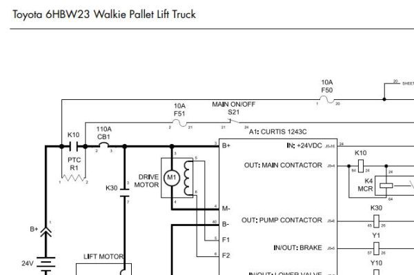 Toyota Forklift 6HBW23 Wiring Diagram