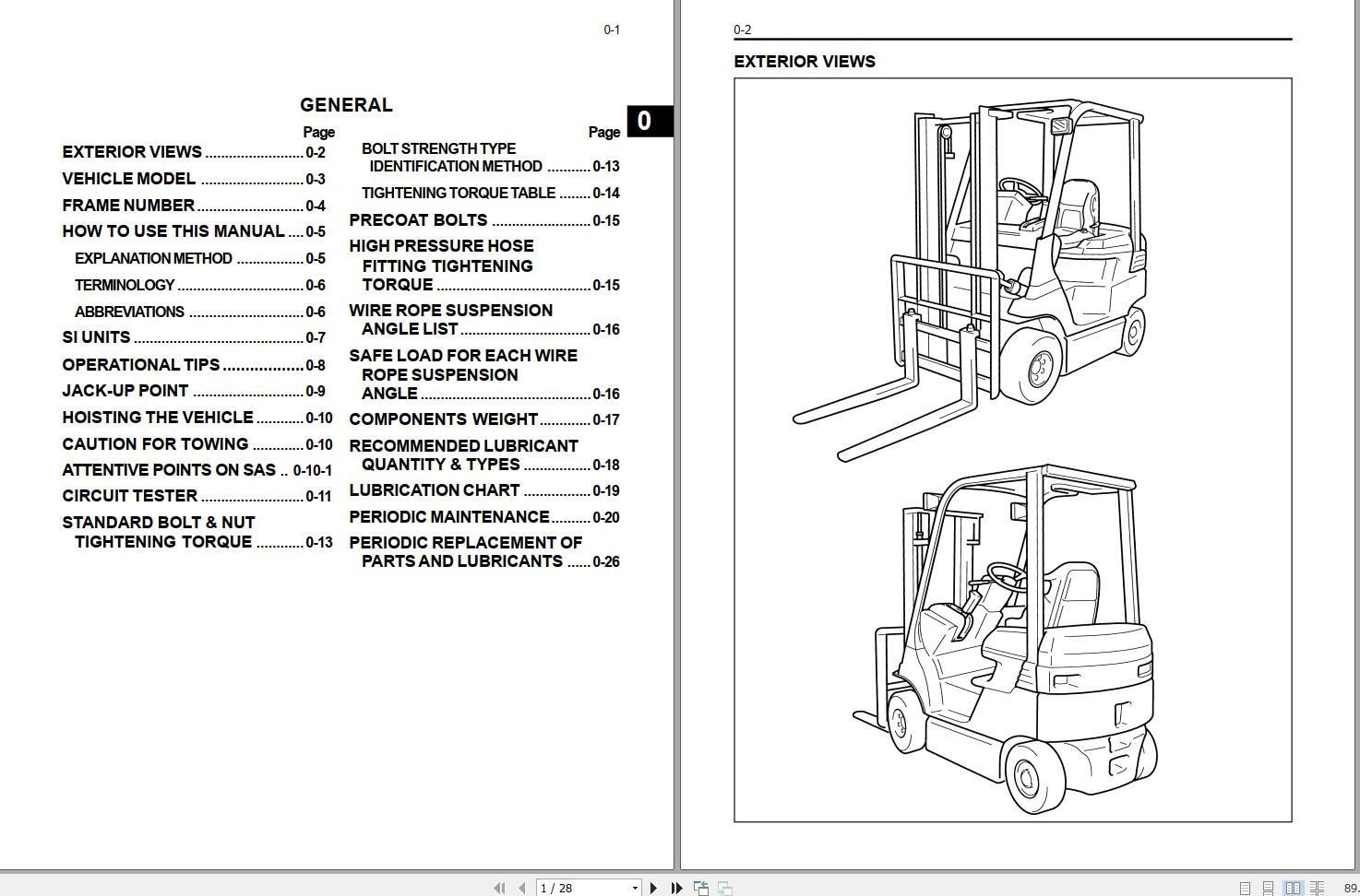 Toyota Forklift 7FB10 to 7FB30, 7FBJ35 Repair Manual Vol. 1 CE315-4