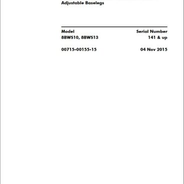 Toyota Forklift 8BWS10 8BWS13 Service Manual