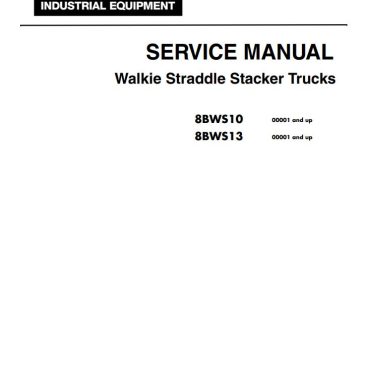 Toyota forklift 8FBCHU25, 8FBCU20 to 8FBCU32 Repair Manual
