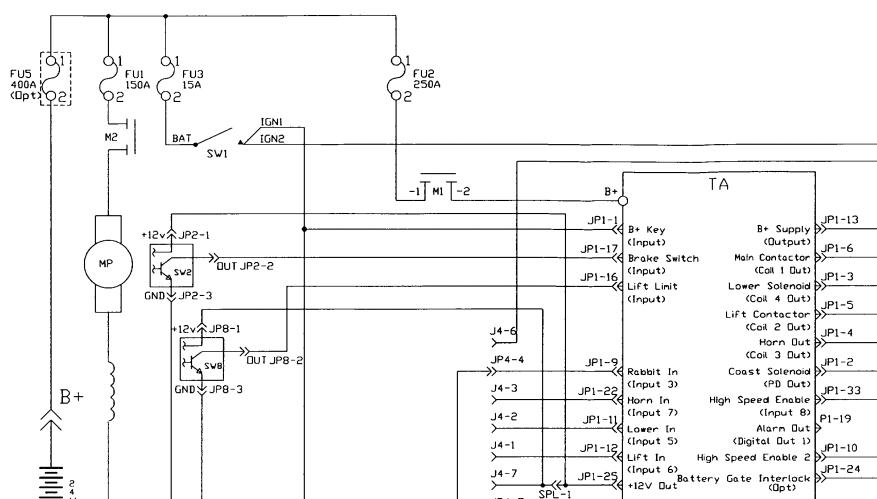 Toyota Forklift 8HBW30 Electrical Schematic