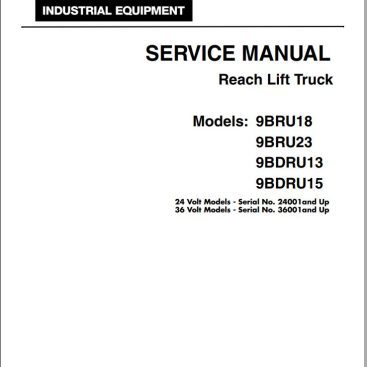 Toyota Forklift 9BRU18 9BRU23 9BDRU13 9BDRU15 Parts Catalog