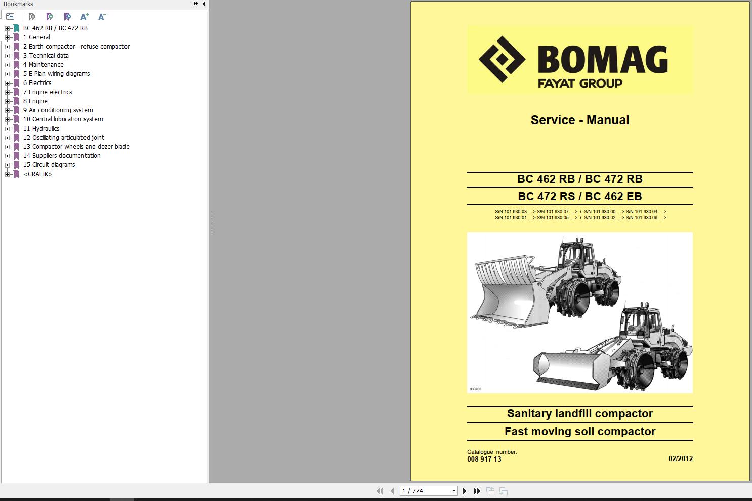 Bomag Machinery BC462 EB Service Manual, Service Training