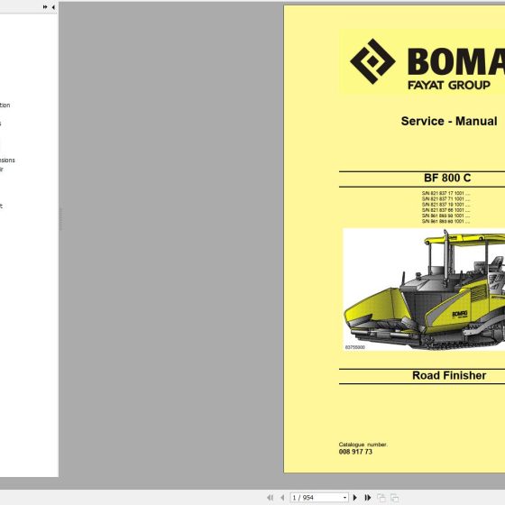 Bomag Machinery BF300-P Service Training