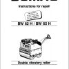 Bomag Machinery BW62H Instructions For Repair