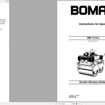 Bomag Machinery BW75H Service Manual