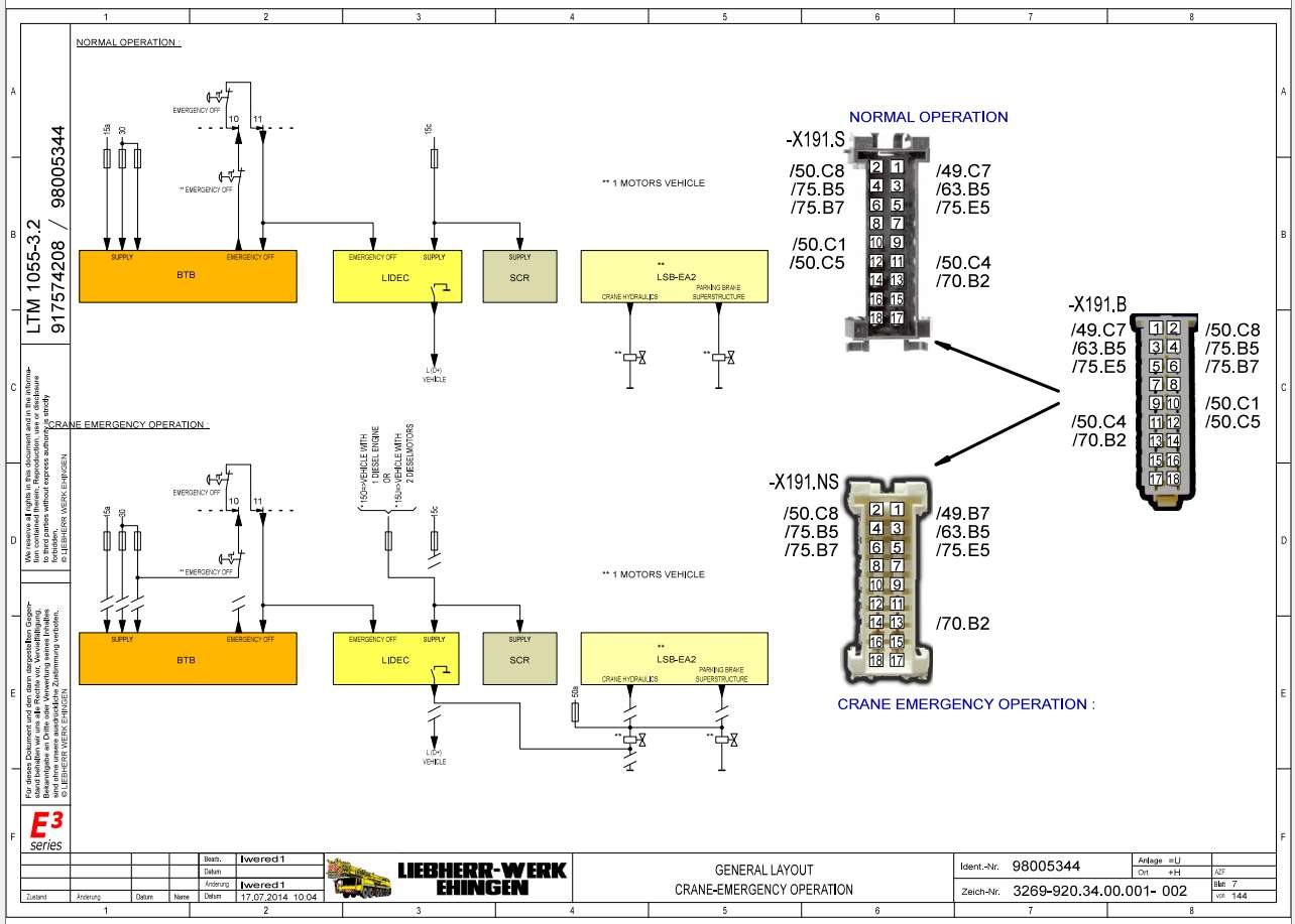Liebherr LTM1055-3.2 Z85275 Operating, Electrical, Schematic, Hydraulic ...