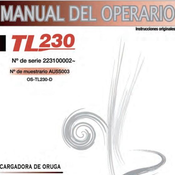 Takeuchi Compact Loader TL26 Operators Parts Workshop Manual