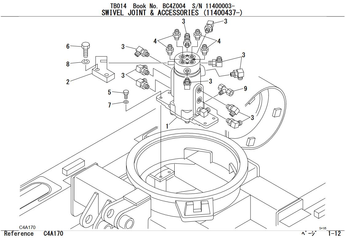 Takeuchi Excavator TB014 TB016 Workshop Operators Parts Manual