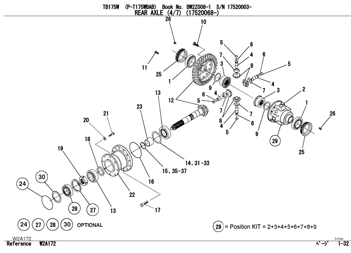 Takeuchi Excavator TB175W Workshop Operators Parts Manual