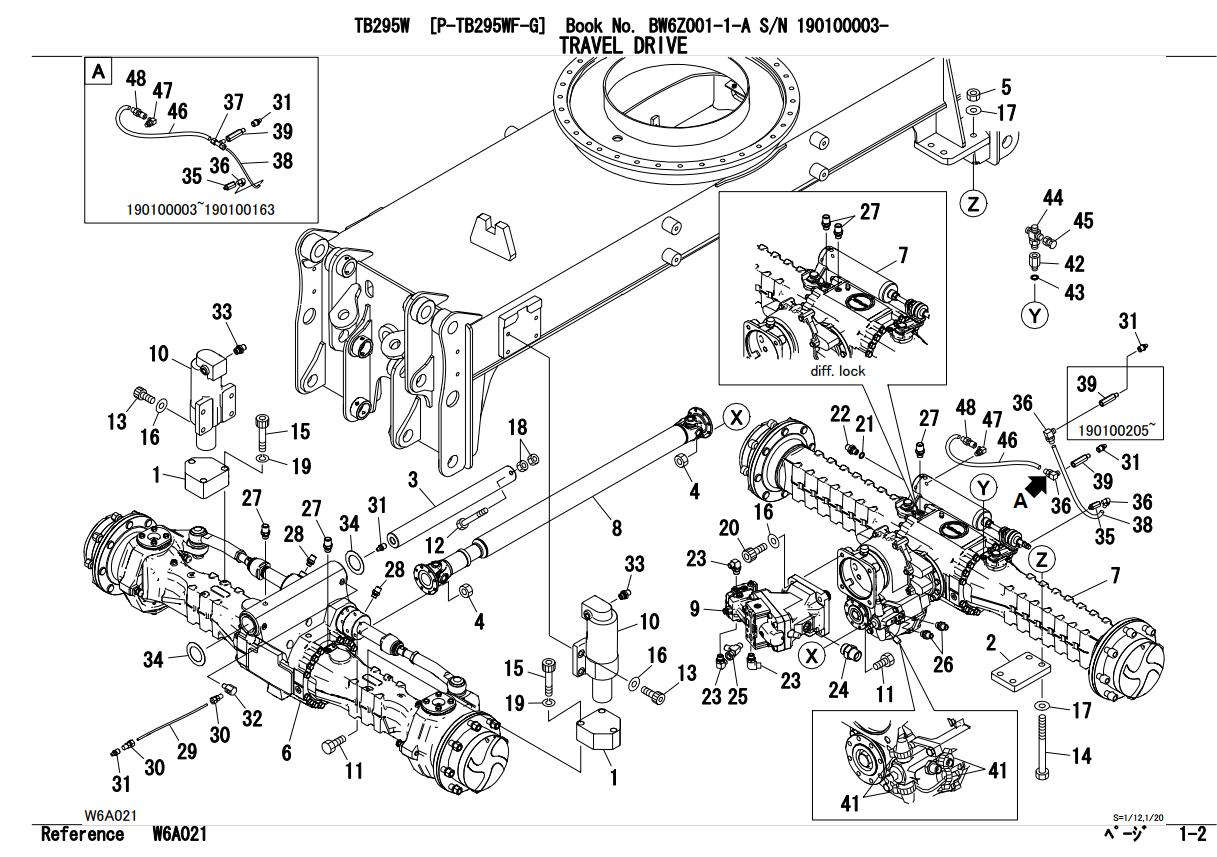 Takeuchi Excavator TB295W Workshop Parts Operators Manual IT EN