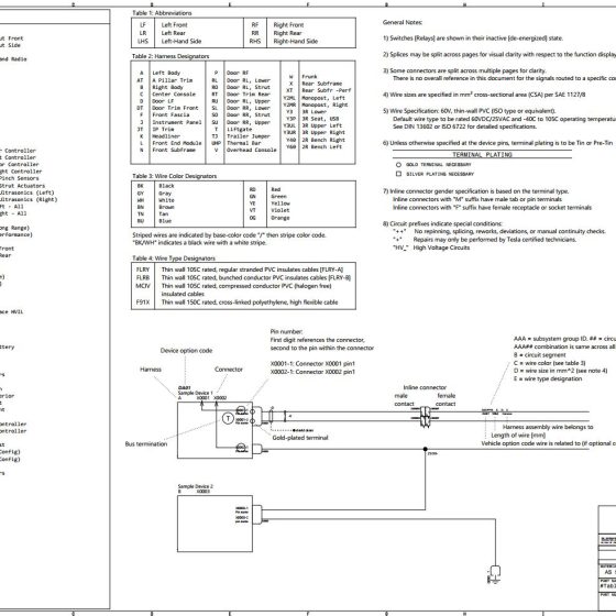Tesla Model Y Circuit Diagram 2022 to Current Production SOP4