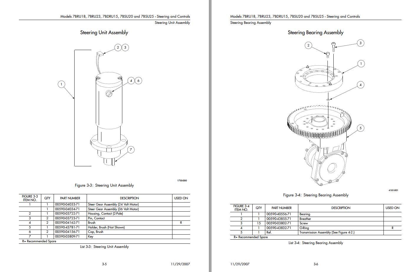 Toyota Forrklift 7BRU18 7BRU23 7BDRU15 7BSU25 7BSU20 Service Manual & Parts Catalog