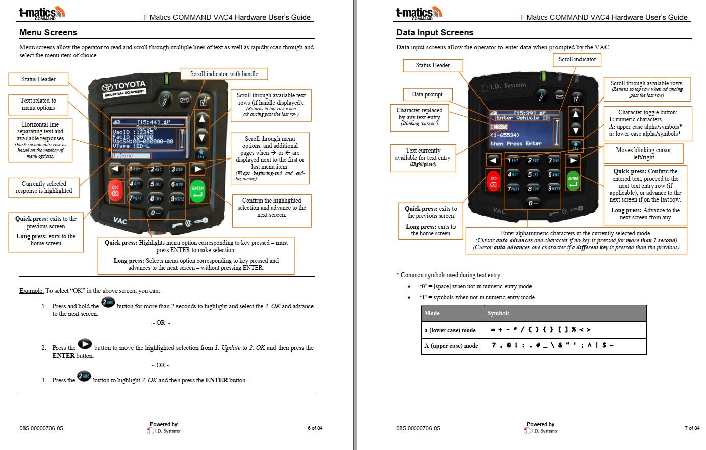 Toyota T-Matics COMMAND VAC4 Hardware User’s Guide
