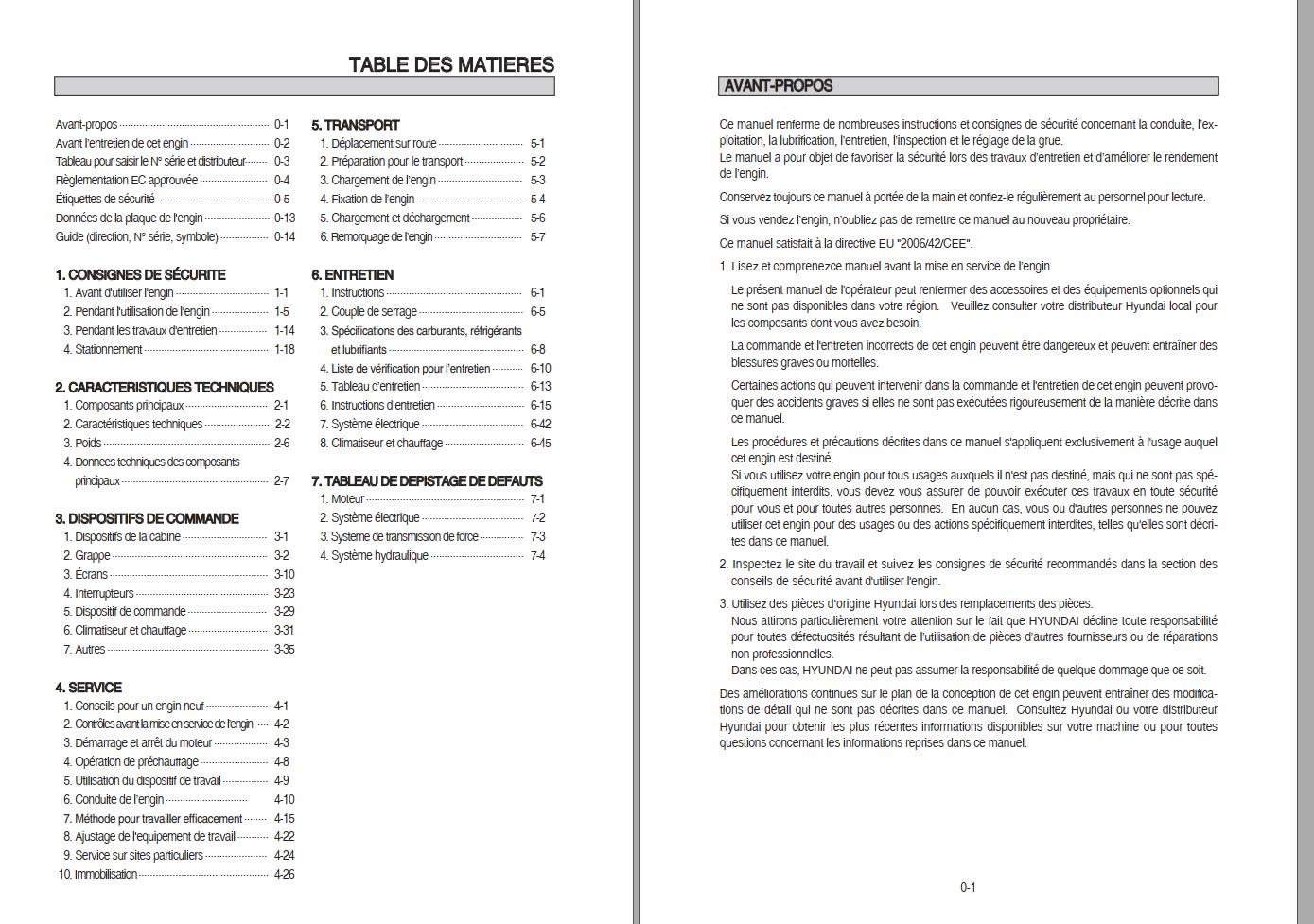 Hyundai Excavator HL730-9S Operator Manual FR