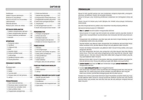 Hyundai Excavator HX210S HX220S Operator Manual ID