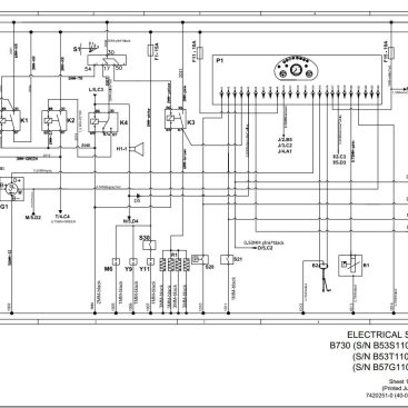 Bobcat Backhoe Loader B750 Electrical and Hydraulic Schematic