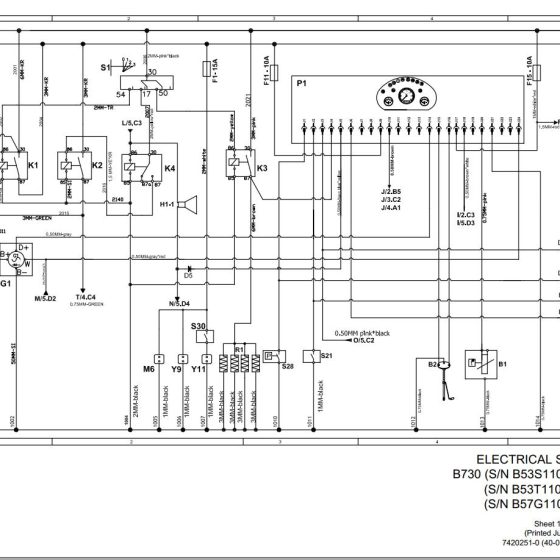 Bobcat Backhoe Loader B700 Electrical and Hydraulic Schematic