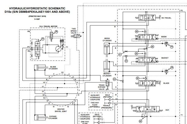 Bobcat Excavator D10z Hydraulic Schematic