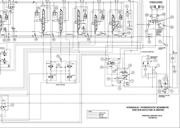 Bobcat Excavator E32i Electrical and Hydraulic Schematic