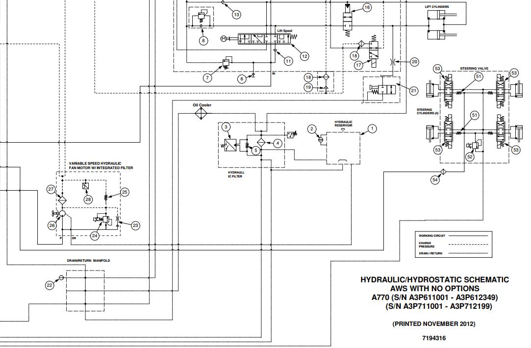 Bobcat Loader A770 Electrical and Hydraulic Schematic