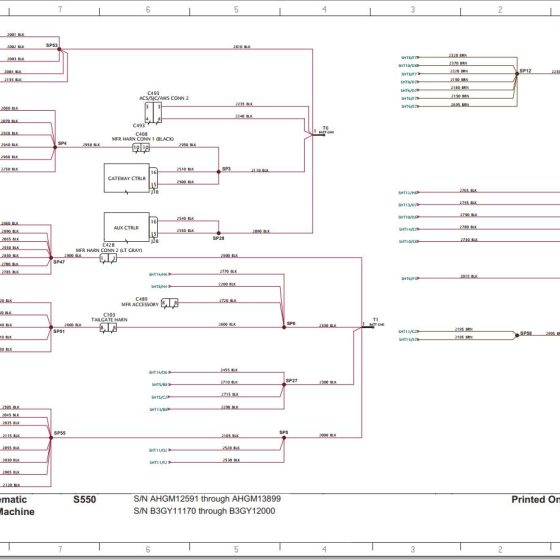 Bobcat Loader S550 Electrical and Hydraulic Schematic