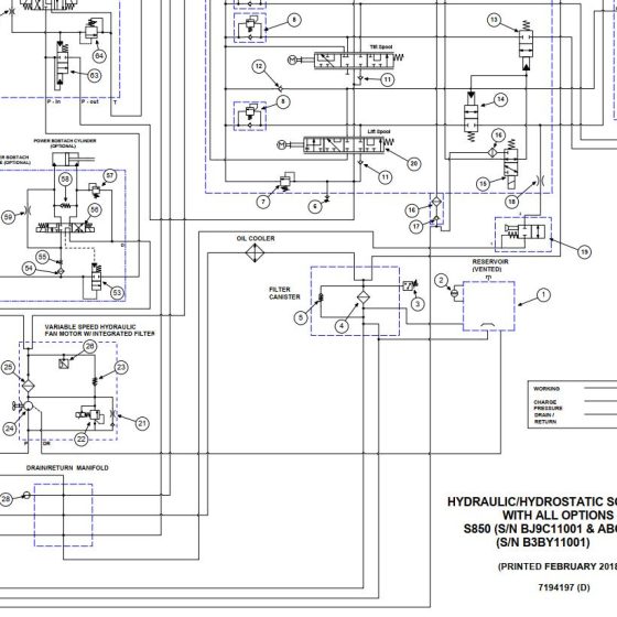 Bobcat Loader T110 Electrical and Hydraulic Schematic
