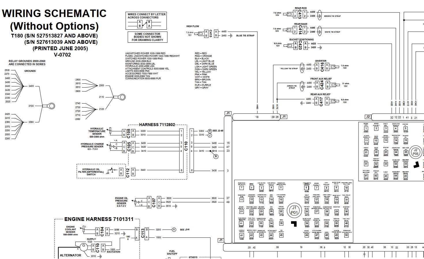 Bobcat Loader T180 Electrical and Hydraulic Schematic