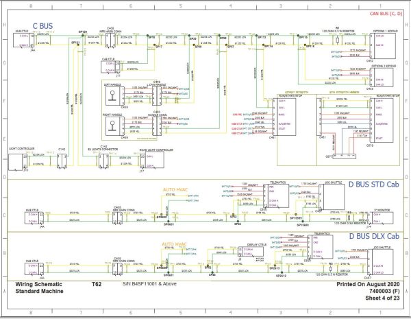 Bobcat Loader T62 Electrical and Hydraulic Schematic
