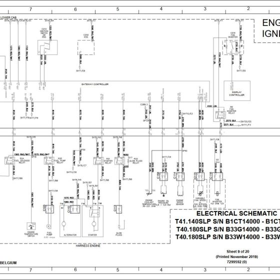 Bobcat Telescopic Handler T40140 T40170 T40180 Electrical and Hydraulic ...