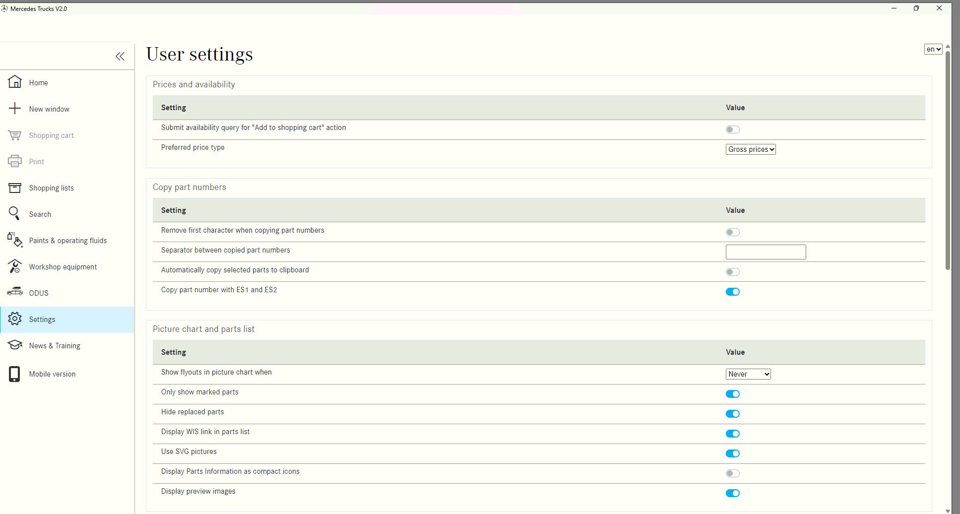 MERCEDES-BENZ EPC Spare Parts List Online Tool