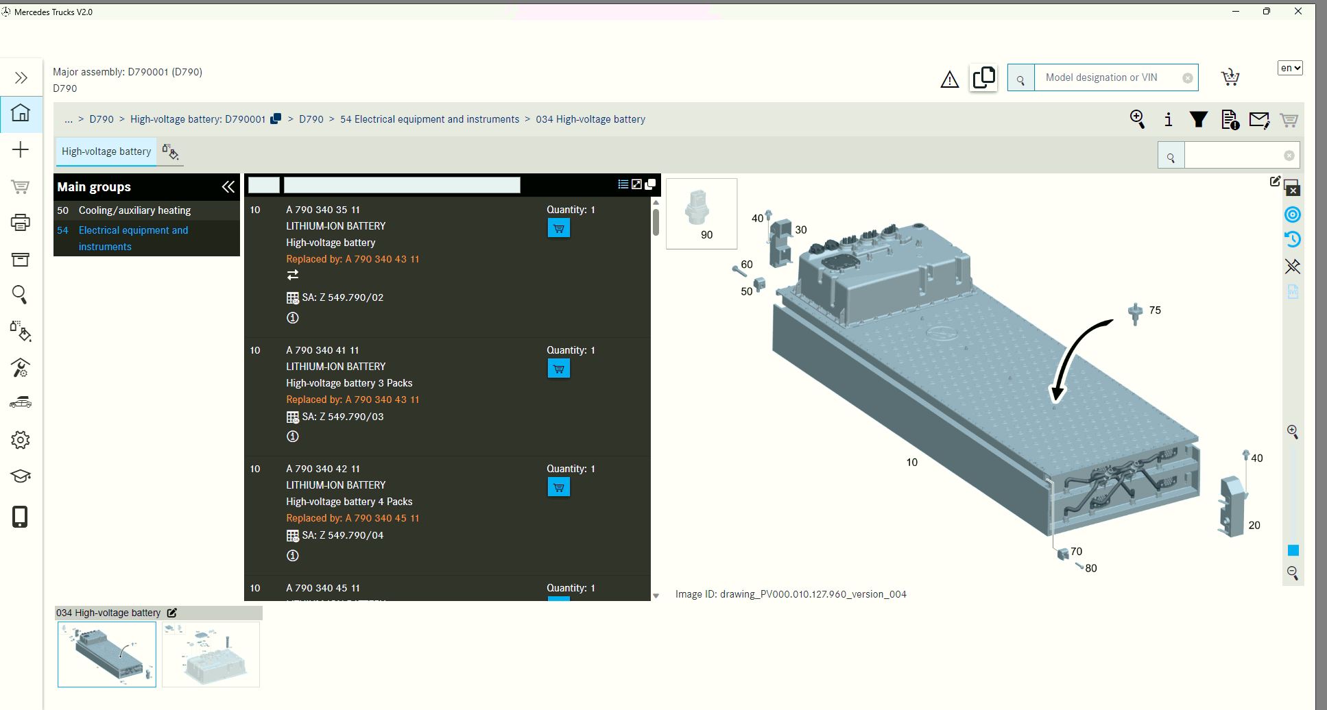 MERCEDES-BENZ EPC Spare Parts List Online Tool