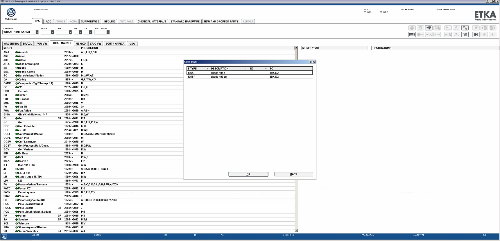 VMWare ETKA 8.2 05.2023 Volkswagen Seat Skoda Audi Spare Parts List How ...
