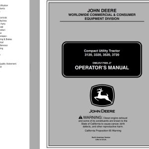 John Deere Compact Utility Tractors 3033R 3039R 3046R Operator's Manual