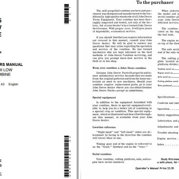 John Deere Hydrostatic Lawn Tractor 111 Operators Manual