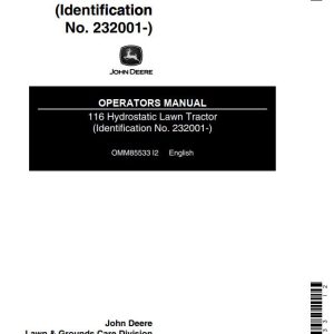 John Deere Hydrostatic Lawn Tractor 111 Operators Manual