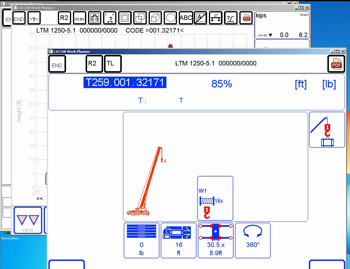 Liebherr LTM 1250-5.1 250 Ton LICCON Universal Tool V6.23 07.2023 How ...
