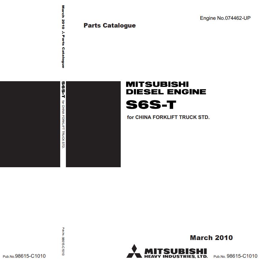 Mitsubishi Diesel Engine S6S-T Parts Catalogue