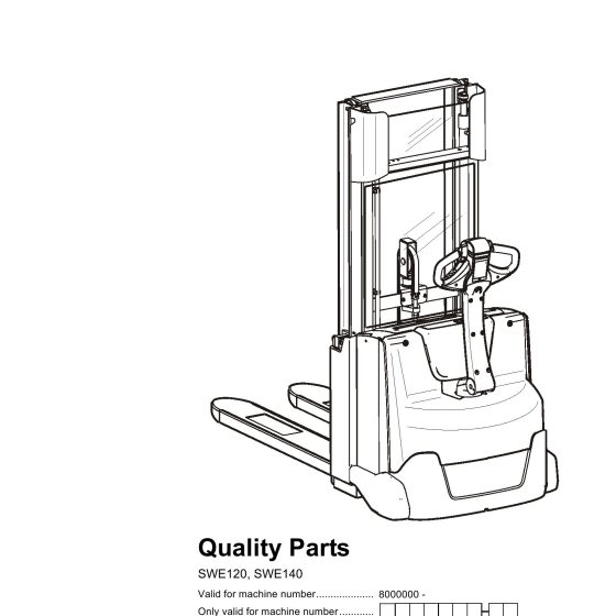 BT Forklift SWE120L Operator's Manual