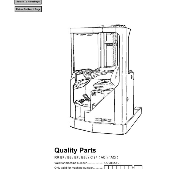 BT Forklift RR E1-E8 C 15 CABIN Parts Catalog