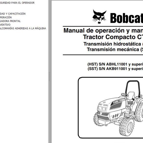 Bobcat Compact Tractor CT450 Operation & Maintenance Manual 6987077 ES