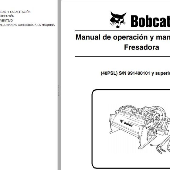 Bobcat Milling Machine Operation & Maintenance Manual ES