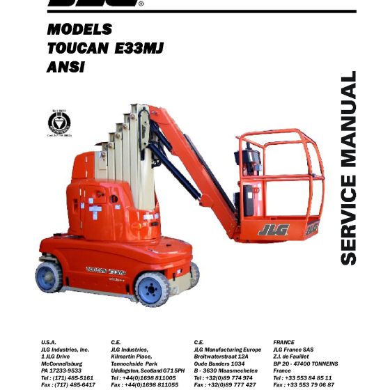 JLG Lift E450A E450AJ M450A M450AJ Operation and Safety Manual