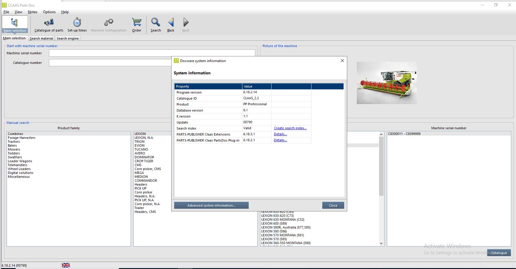 Claas Parts Doc Spare Parts List 2.2 08.2023 790 EPC How To Install Guide Instruction