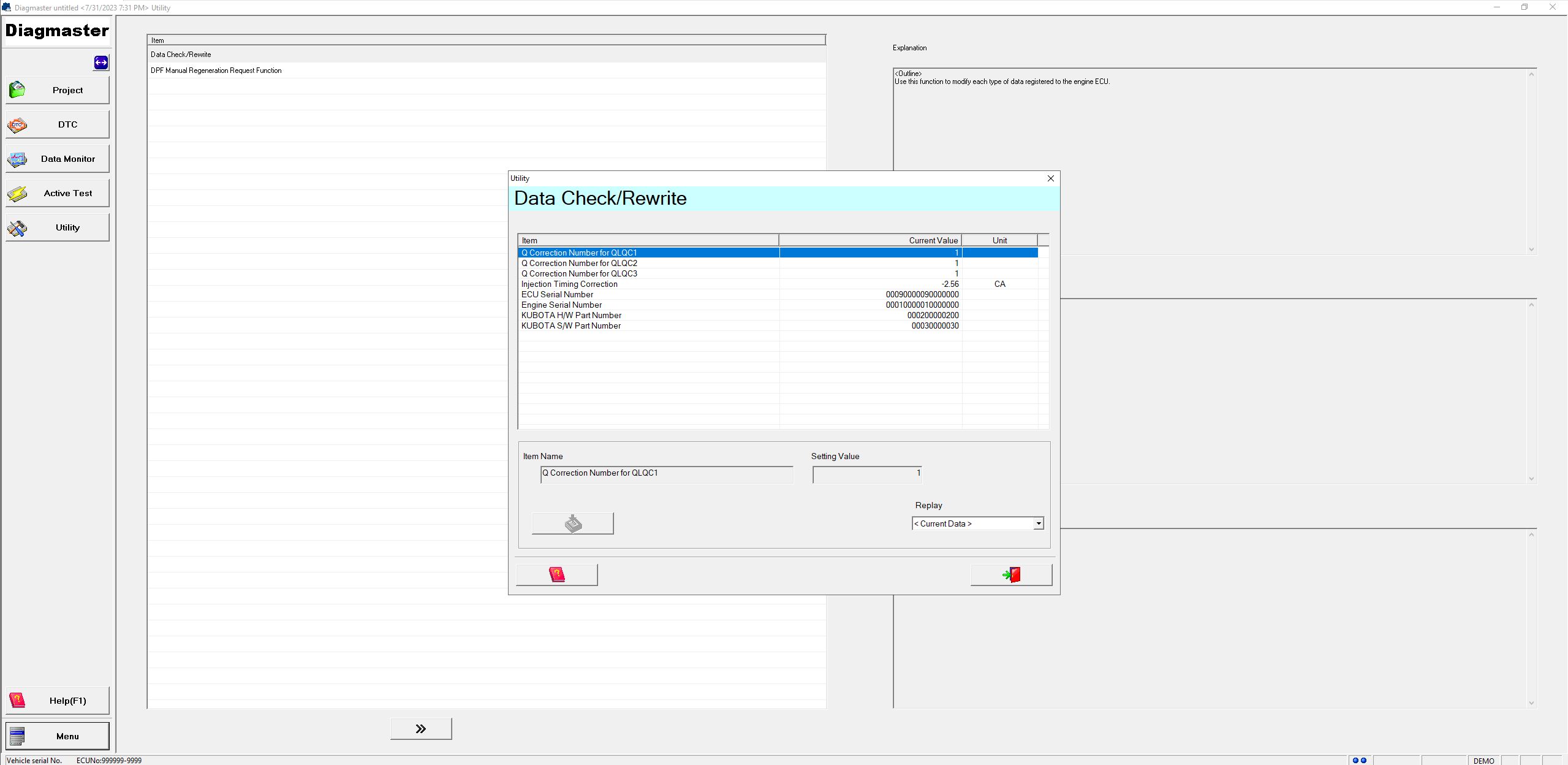 Kubota Merlo Engine Diagnostic Tool DIAGMASTER 19.11.01 2023 Merlo ...