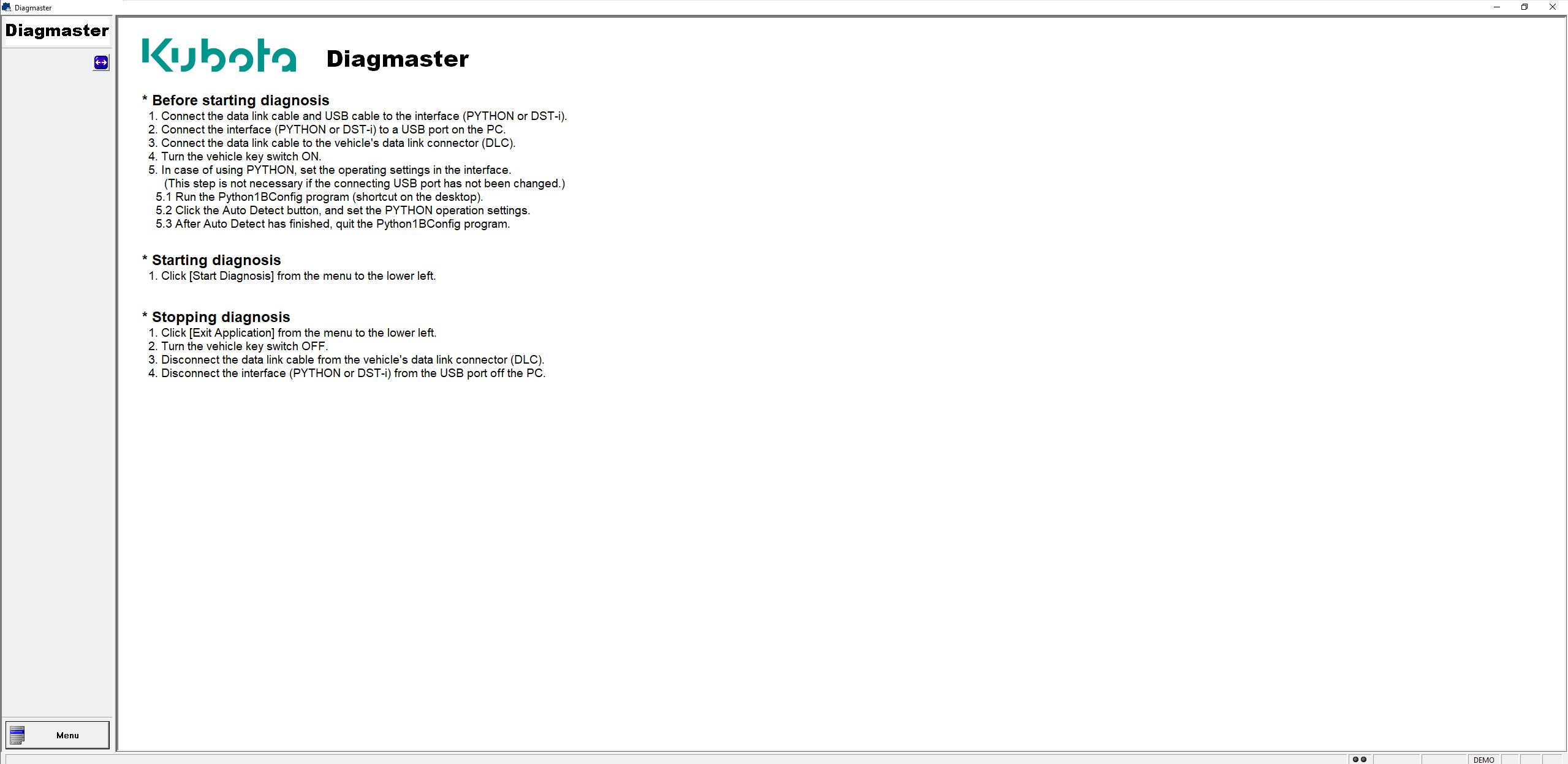 Kubota Merlo Engine Diagnostic Tool DIAGMASTER 19.11.01 2023 Merlo ...