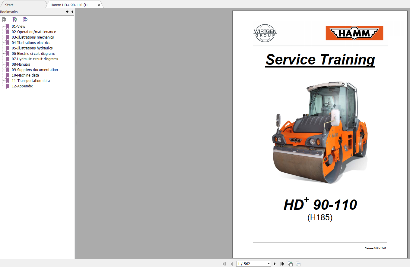 Wirtgen Hamm Service Training Operating Parts Manual Schematic PDF Collection How To Install ...