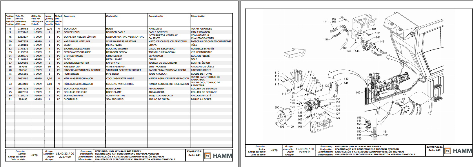 Wirtgen Hamm Service Training Operating Parts Manual Schematic PDF ...