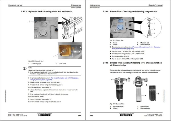 Liebherr Hydraulic Excavator R976 Operators Manual 11658430