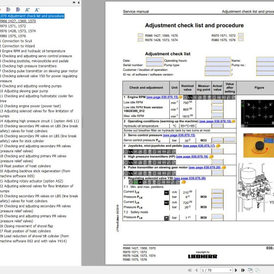 Liebherr Hydraulic Excavator R976 Operators Manual 11658430